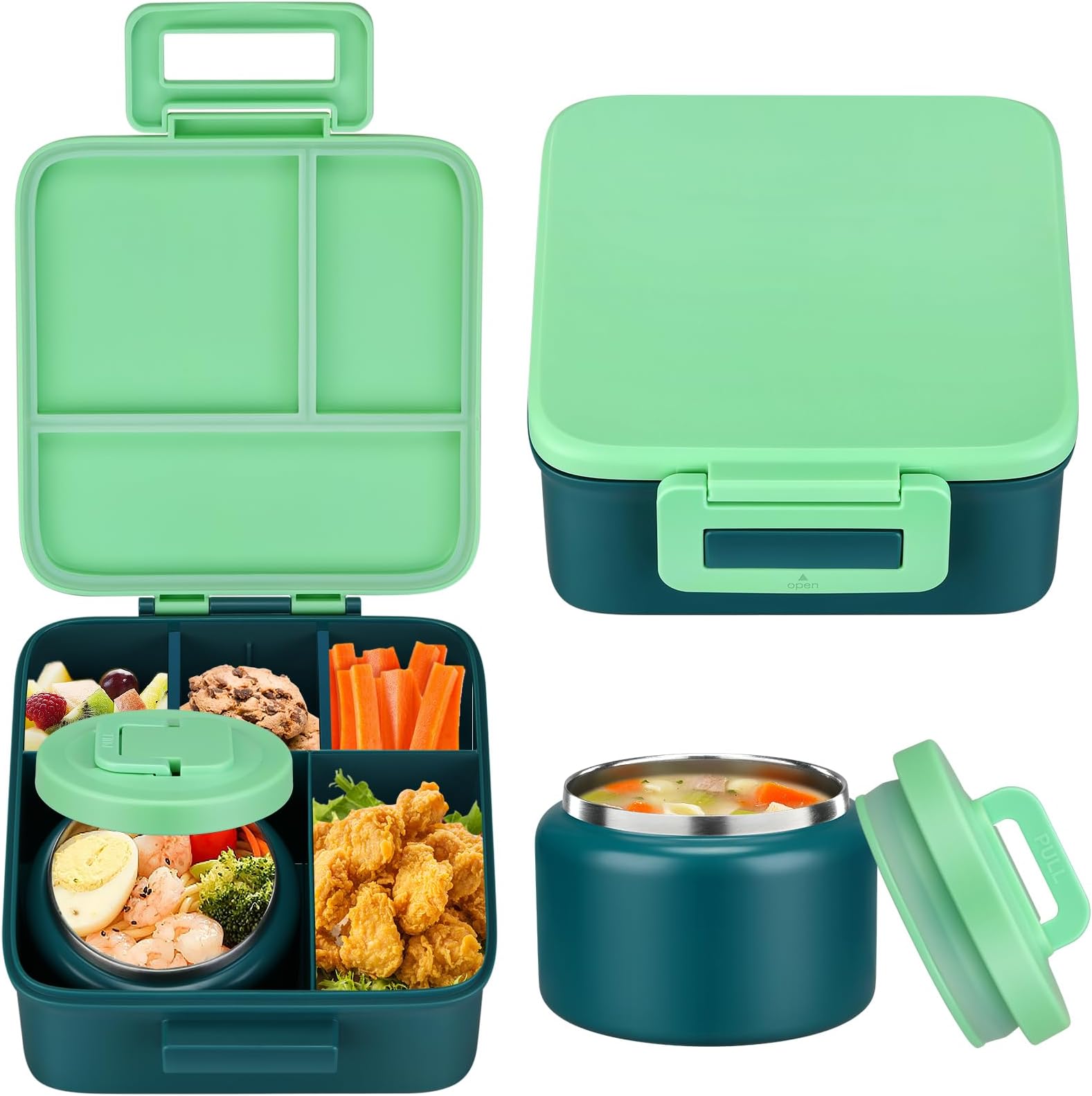 Amazon.com: JXXM Bento Lunch Box for Kids With 8oz Soup thermo,Leak ...