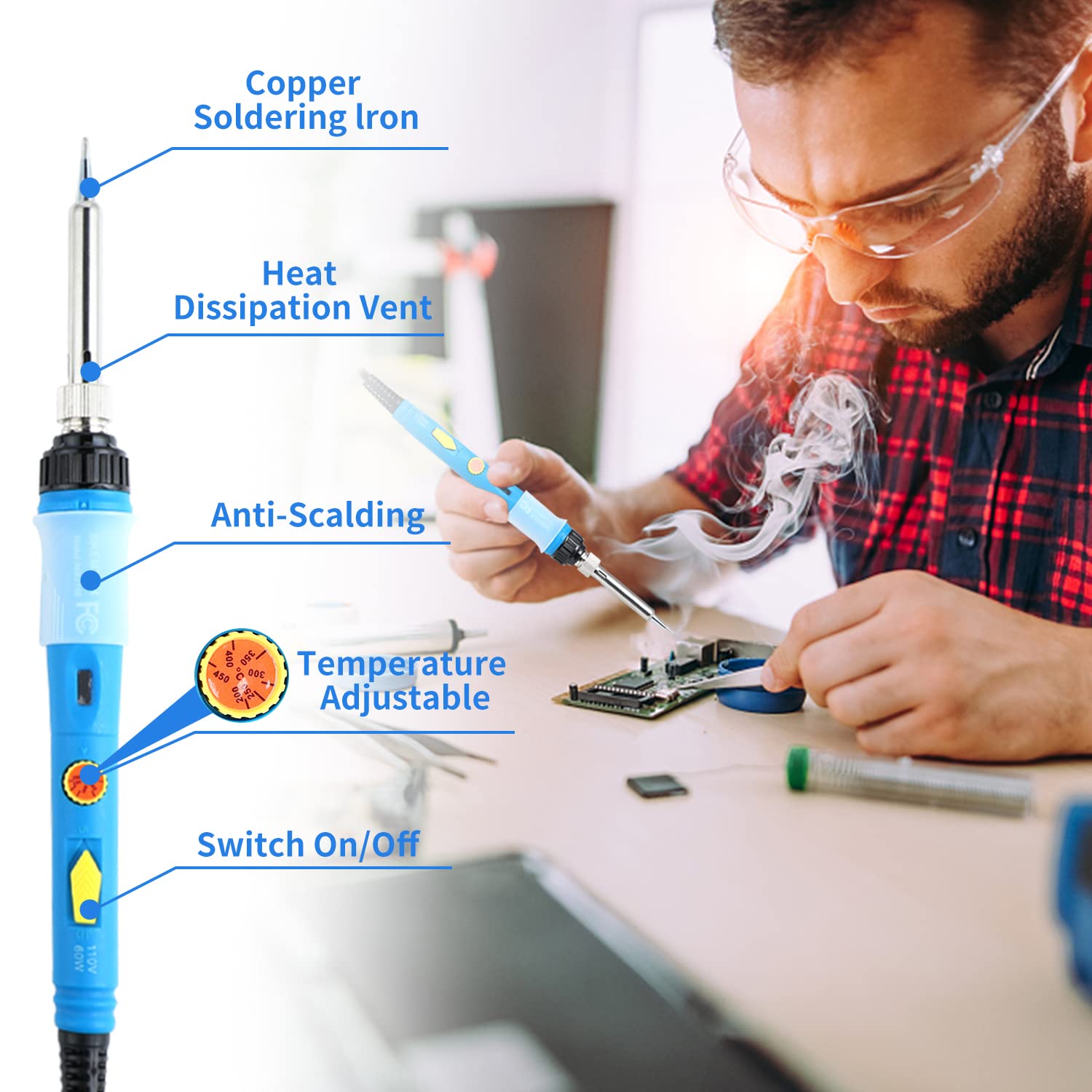 Snapklik.com : Soldering Iron Kit,60w Soldering Iron