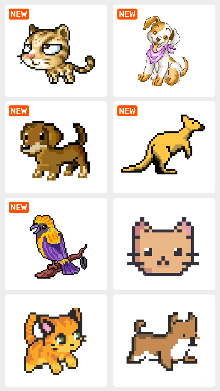 Animal Color By Number: Pixel art adult coloring to recolor 8bit animal ...