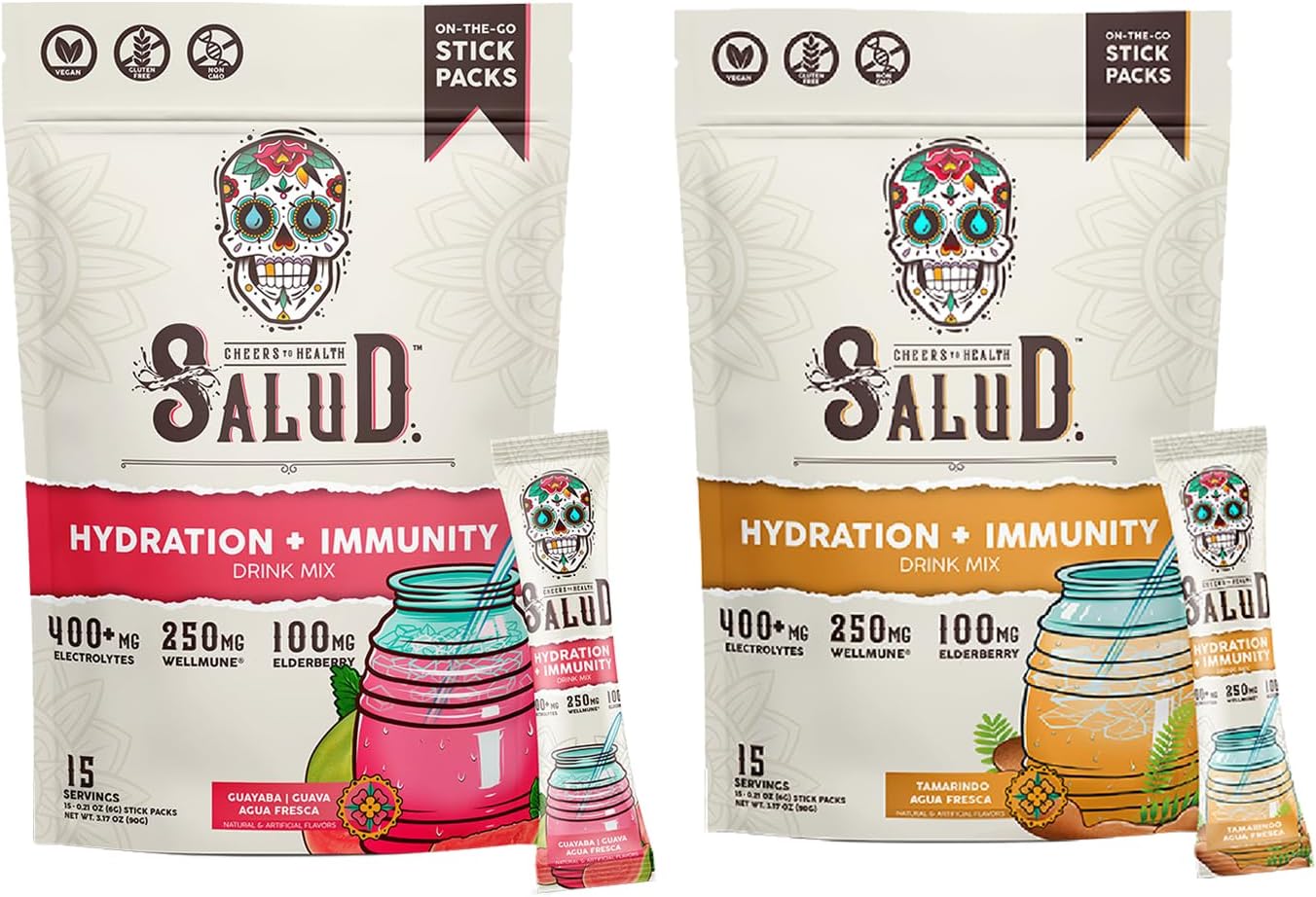 Amazon.com: Salud 2-Pack | 2-in-1 Hydration + Immunity (Guava ...