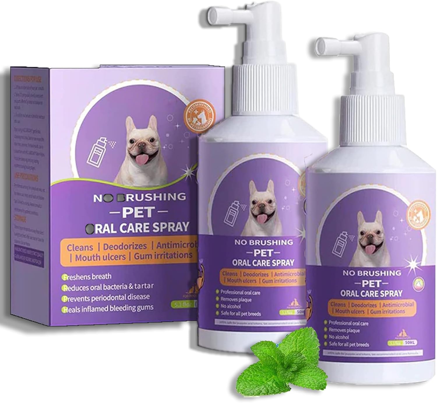 Amazon.com : Pet Oral Spray Clean Teeth, Gentle Anti-inflammatory Dog ...