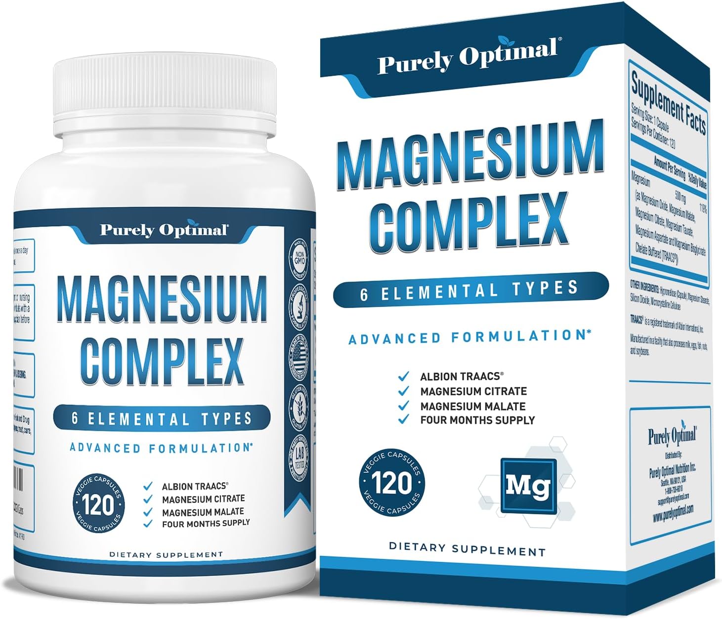 Amazon.com: Magnesium Complex Supplement - Magnesium Citrate, Malate ...