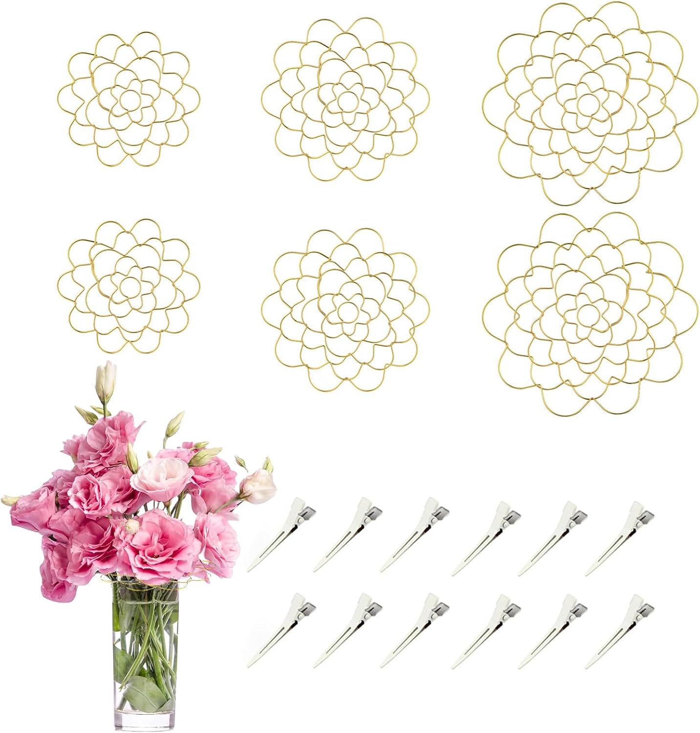 Amazon.com: Flower Arrangement Holder, Reuseable Floral Grid for Vase ...