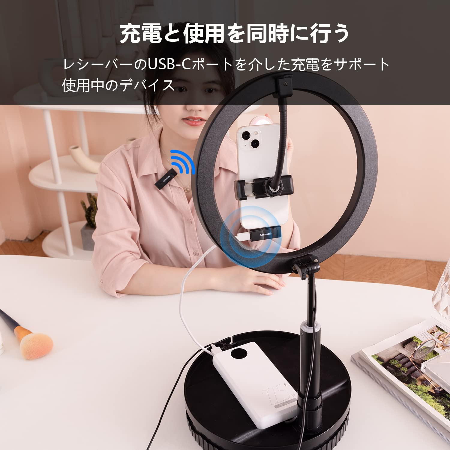 Amazon.co.jp: iPhone 12 Wireless Lavalier Microphone Vlog