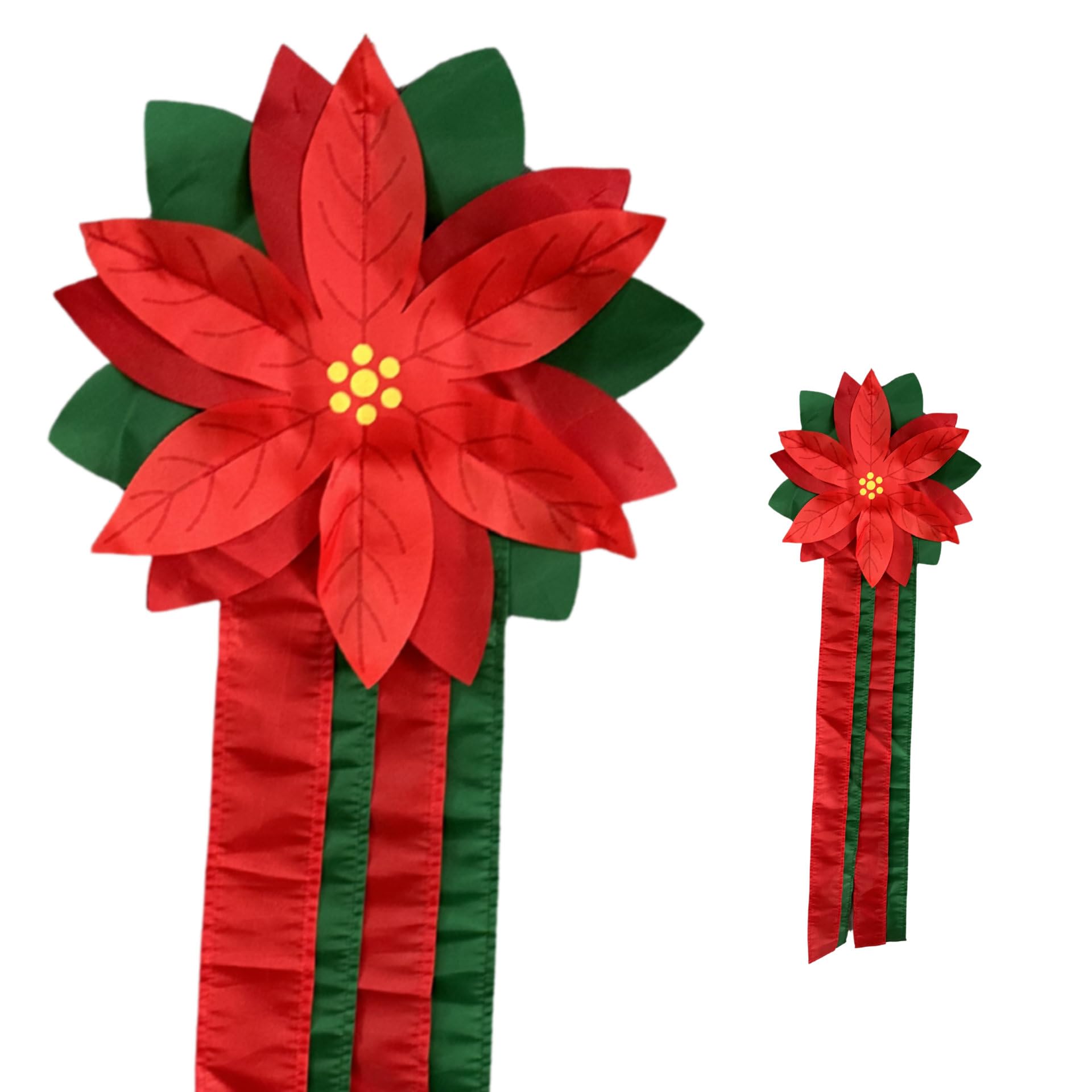 Amazon.com: Madrona Brands Christmas Poinsettia Flower Windsock ...