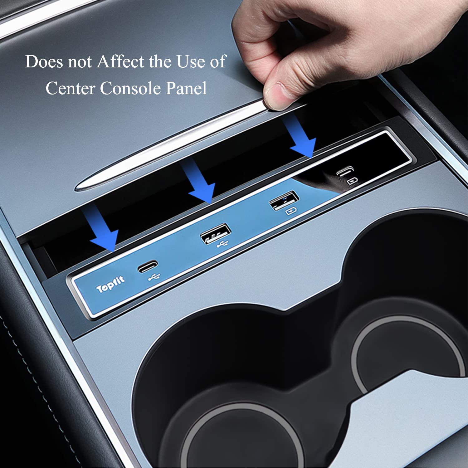 Buy topfit USB Hub for Tesla Model 3 Model Y 2021 2022 Center Console ...