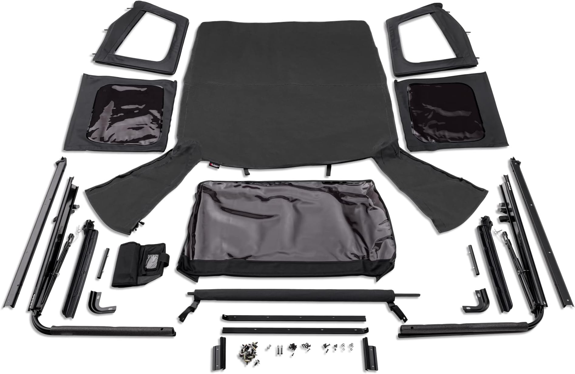 Amazon.com: Rugged Ridge | Black Denim Soft Top | Complete Assembly w ...