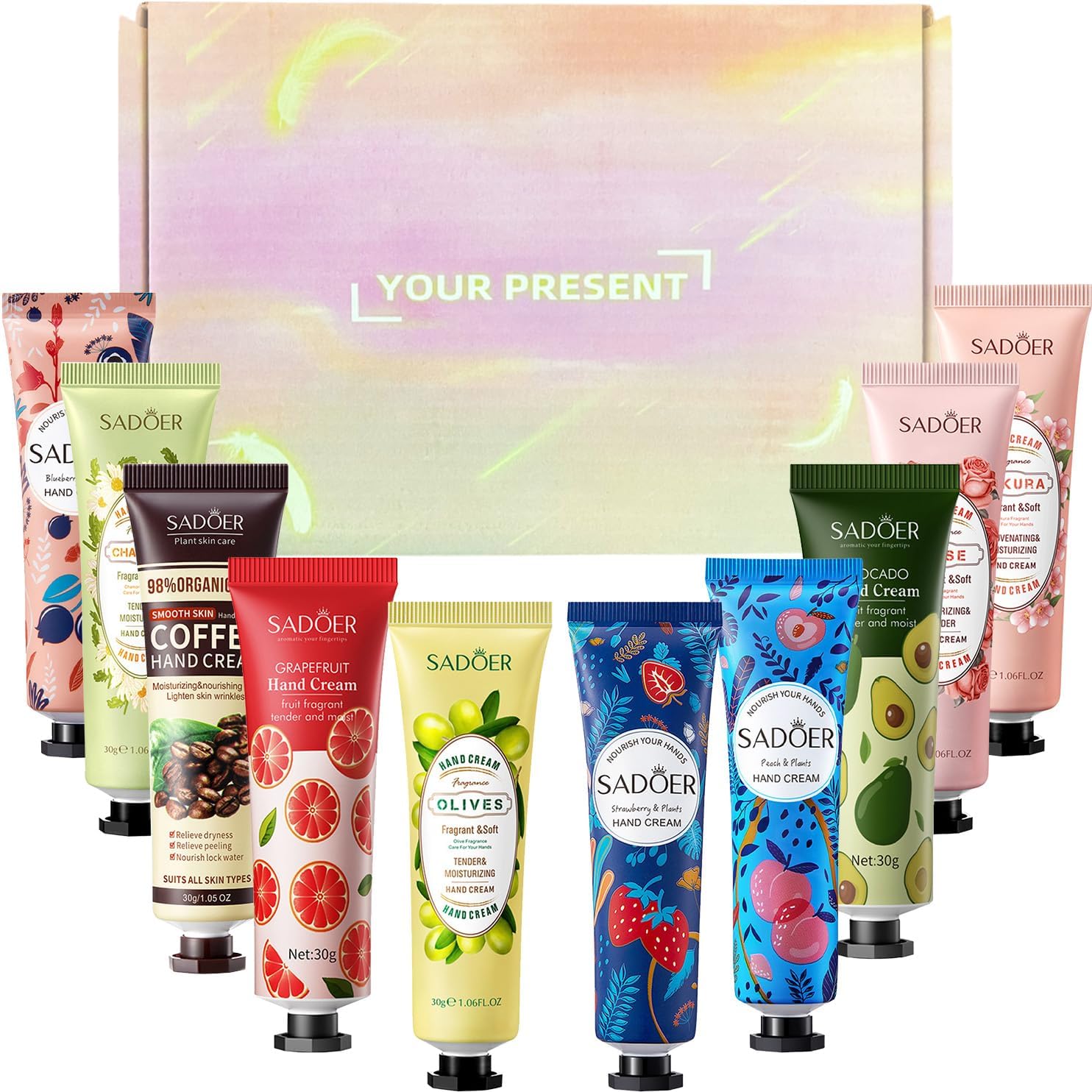 Floral assorted Hand Cream,Hand Cream Gift Sets,Enriched with Shea ...