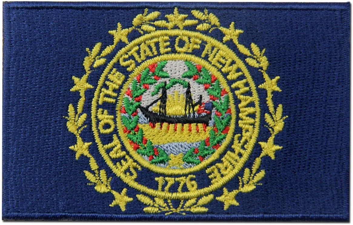 Amazon.com: New Hampshire State Flag Embroidered Emblem Iron On Sew On ...