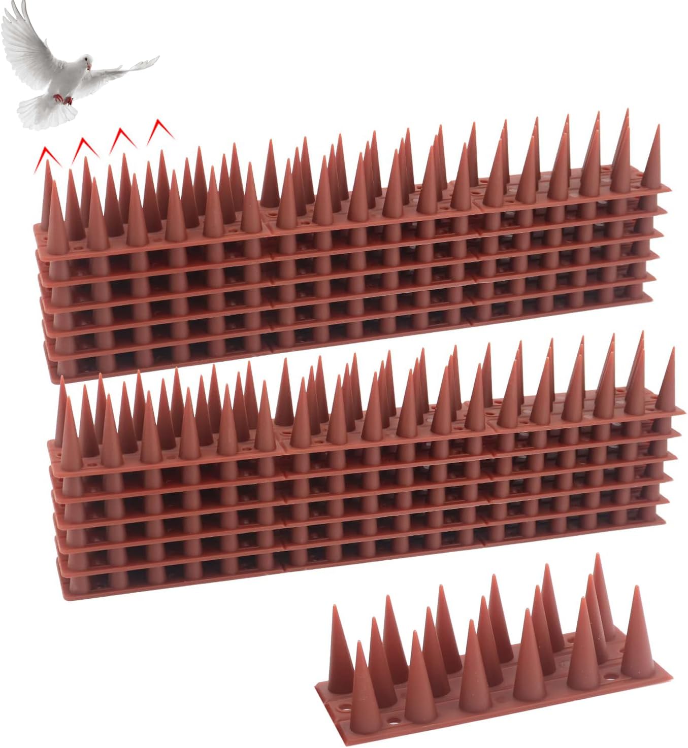 12 Pieces Bird Spikes, Bird Repellent Spikes Plastic, Anti-Bird Nesting ...
