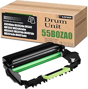 Amazon.com : KEFOER Compatible 55B0ZA0 High Yield 40000 Pages Drum ...