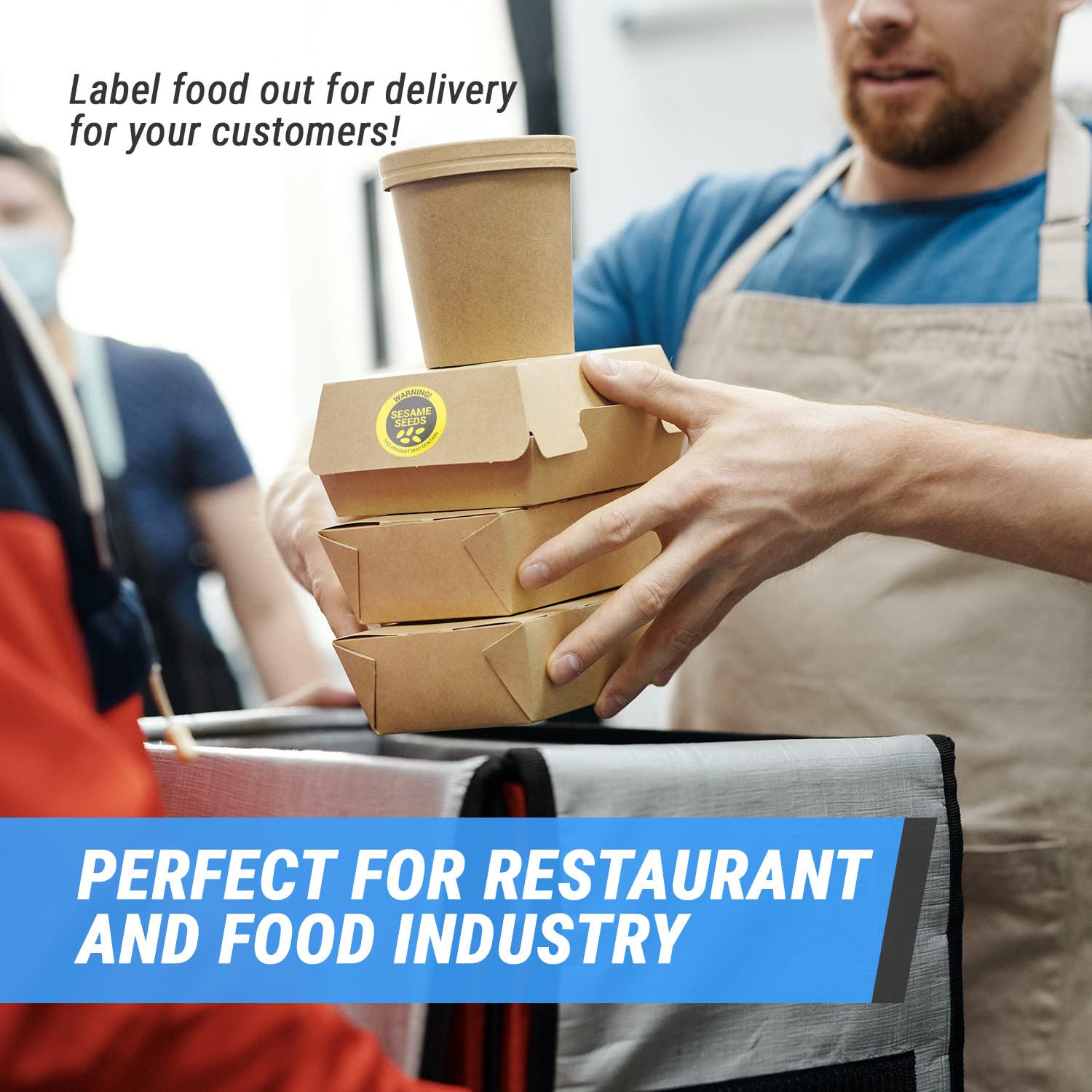 Snapklik.com : Sesame Seeds Allergy Warning Stickers - 1.5 Inch Circle ...