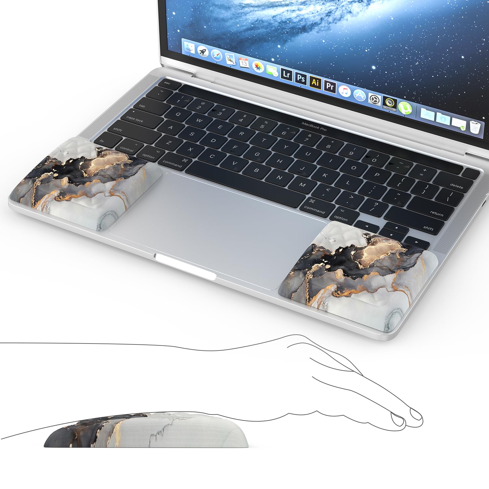 Amazon.com : HAOCOO Portable Wrist Rest for Laptop,Ergonomic Laptop ...