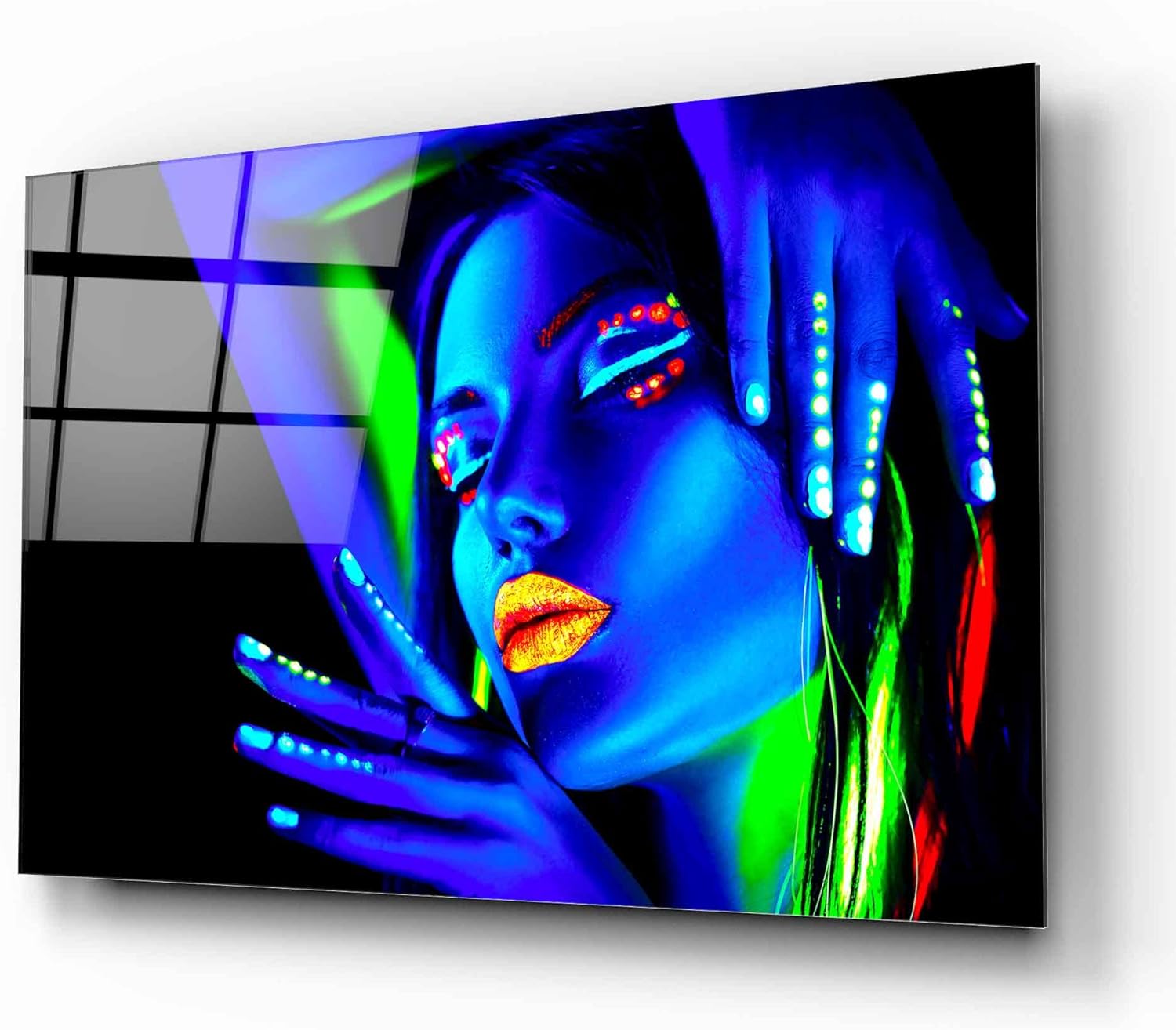 Amazon.com: Blue Neon Lady Colorful Night Perfect Modern Fabulous Gift ...