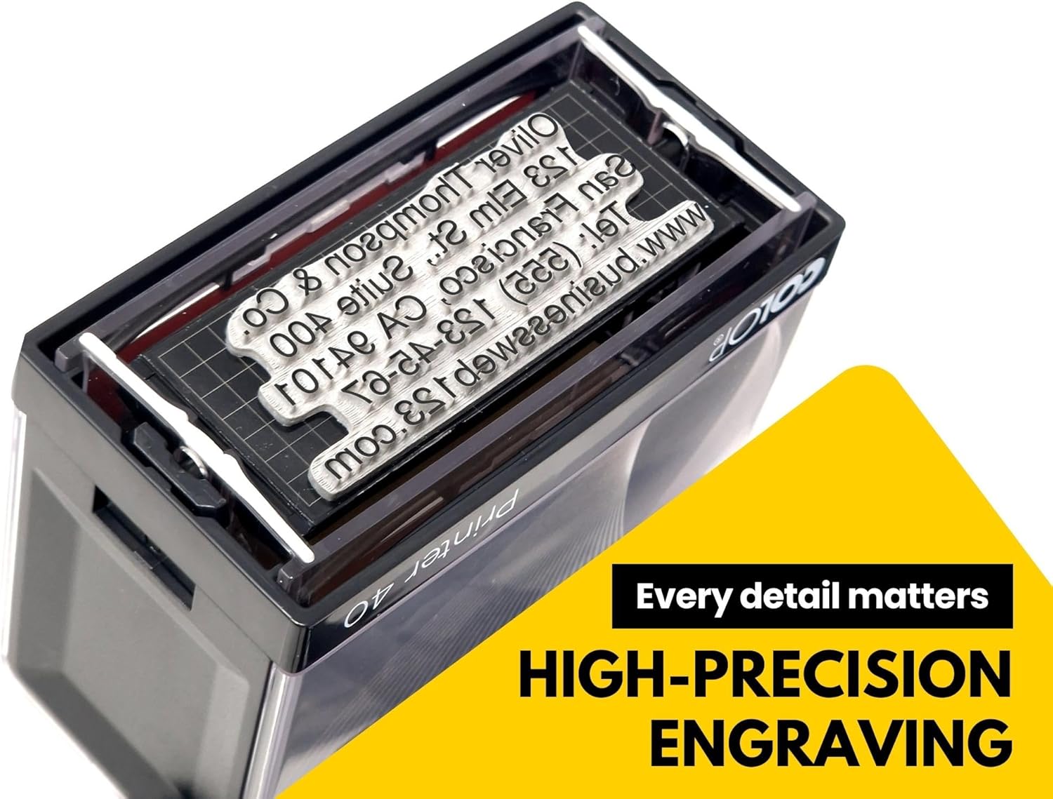 StampBee Sello personalizado de gran tamaño hasta 5 líneas de texto ...