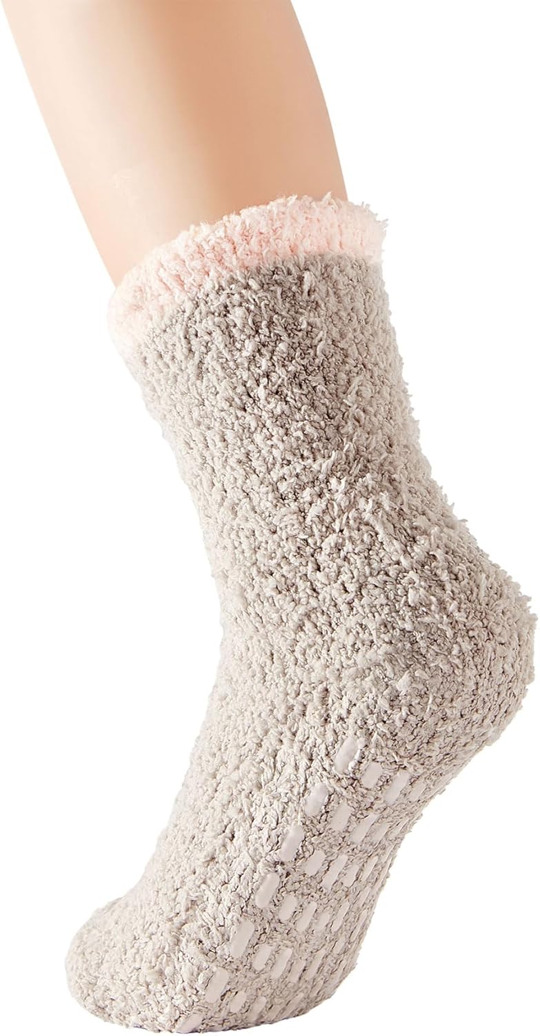 Zando Womens Fuzzy Socks Warm Slipper Socks Winter Fluffy Socks Cozy ...