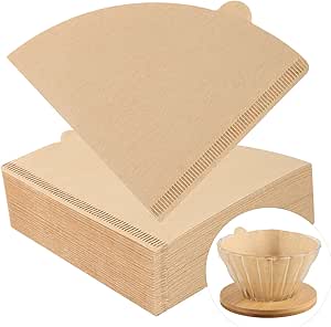 Coffee Filter Papers 140 Pcs Unbleached Compatible with Size 02 Filter ...
