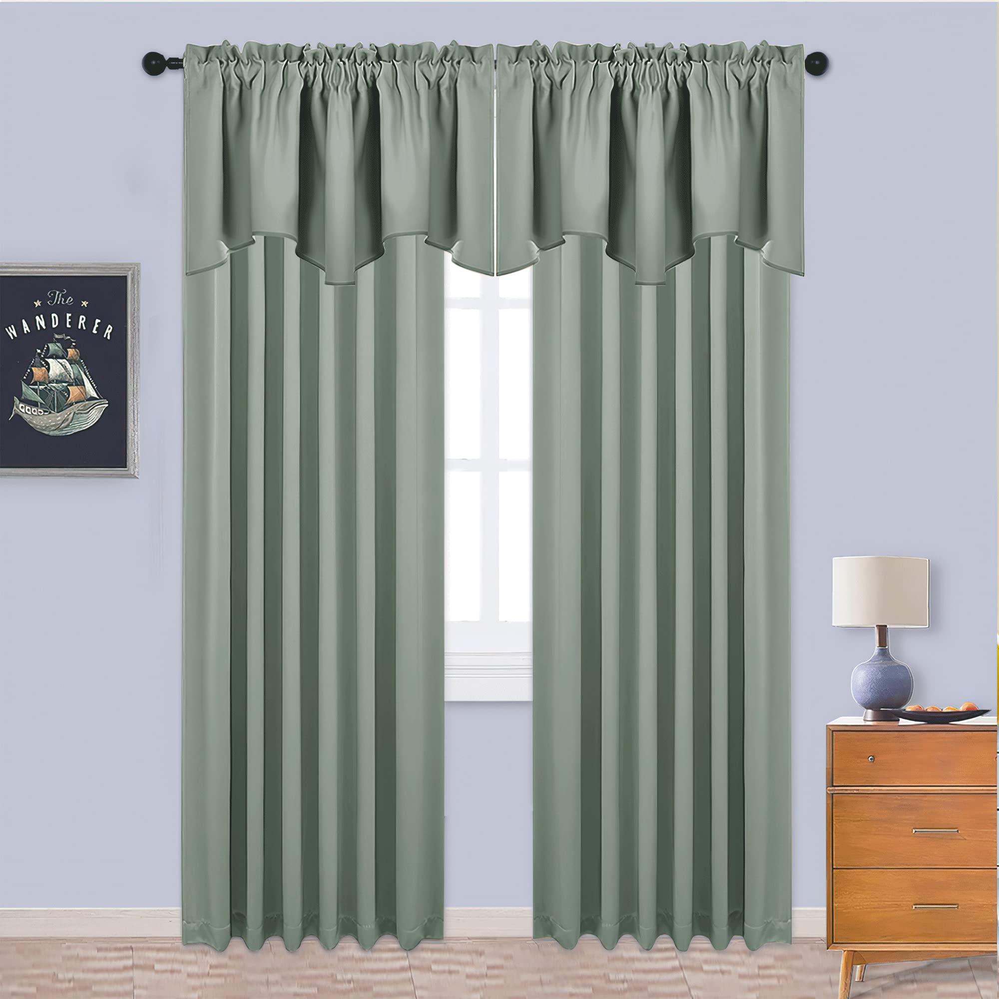 Snapklik.com : NICETOWN 2 Panels Kids Curtain Valances For Baby Nursery ...