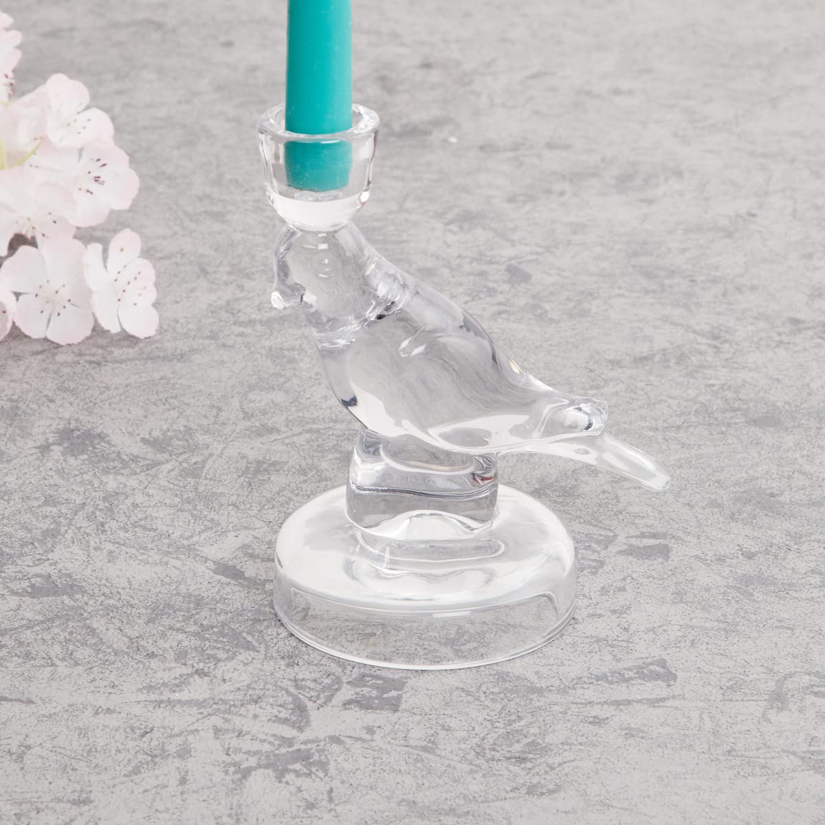 Buy Home Centre Cosmos Glass Bird Candle Holder Online at Low Prices in ...