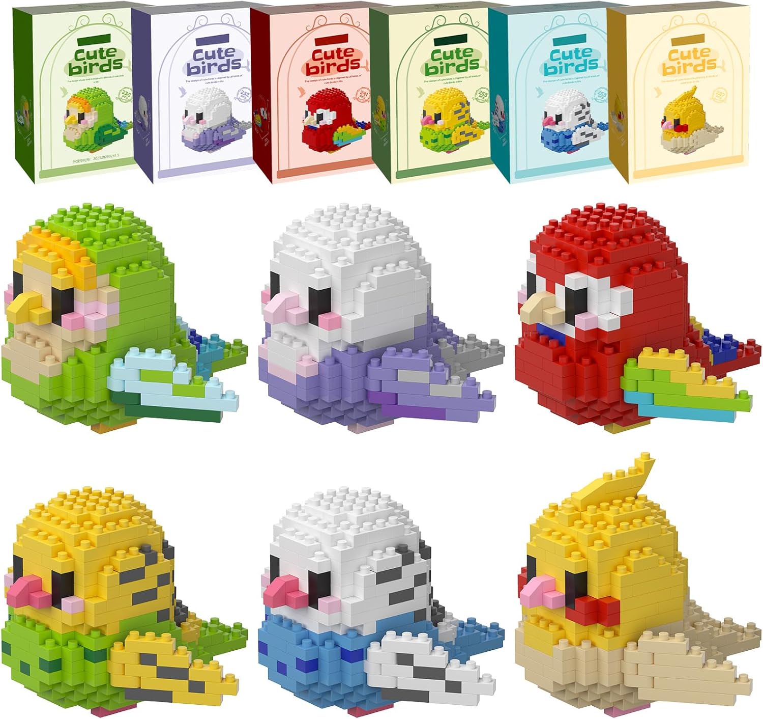 Amazon.com: HJPLPXH Parrots Micro Mini Building Block Sets Birthday ...