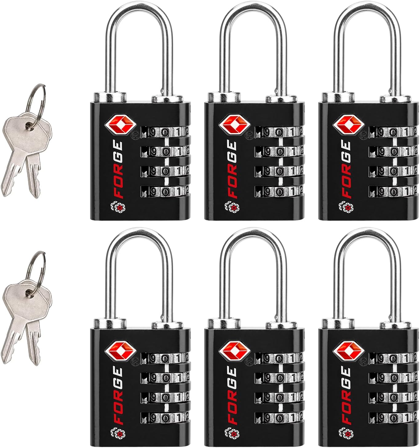 Amazon.com: 8 Pack TSA Approved Travel Combination Cable Luggage Locks ...