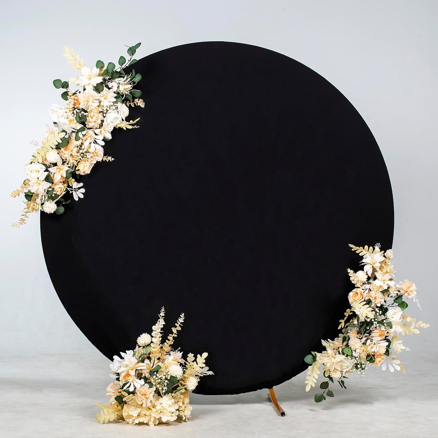 7.5x7.5ft Black Round Backdrop Cover Black Circle Backdrop Cover Round ...