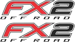 Amazon.com - GOLD HOOK FX2 Off Road Decals, Truck Stickers for Ford ...