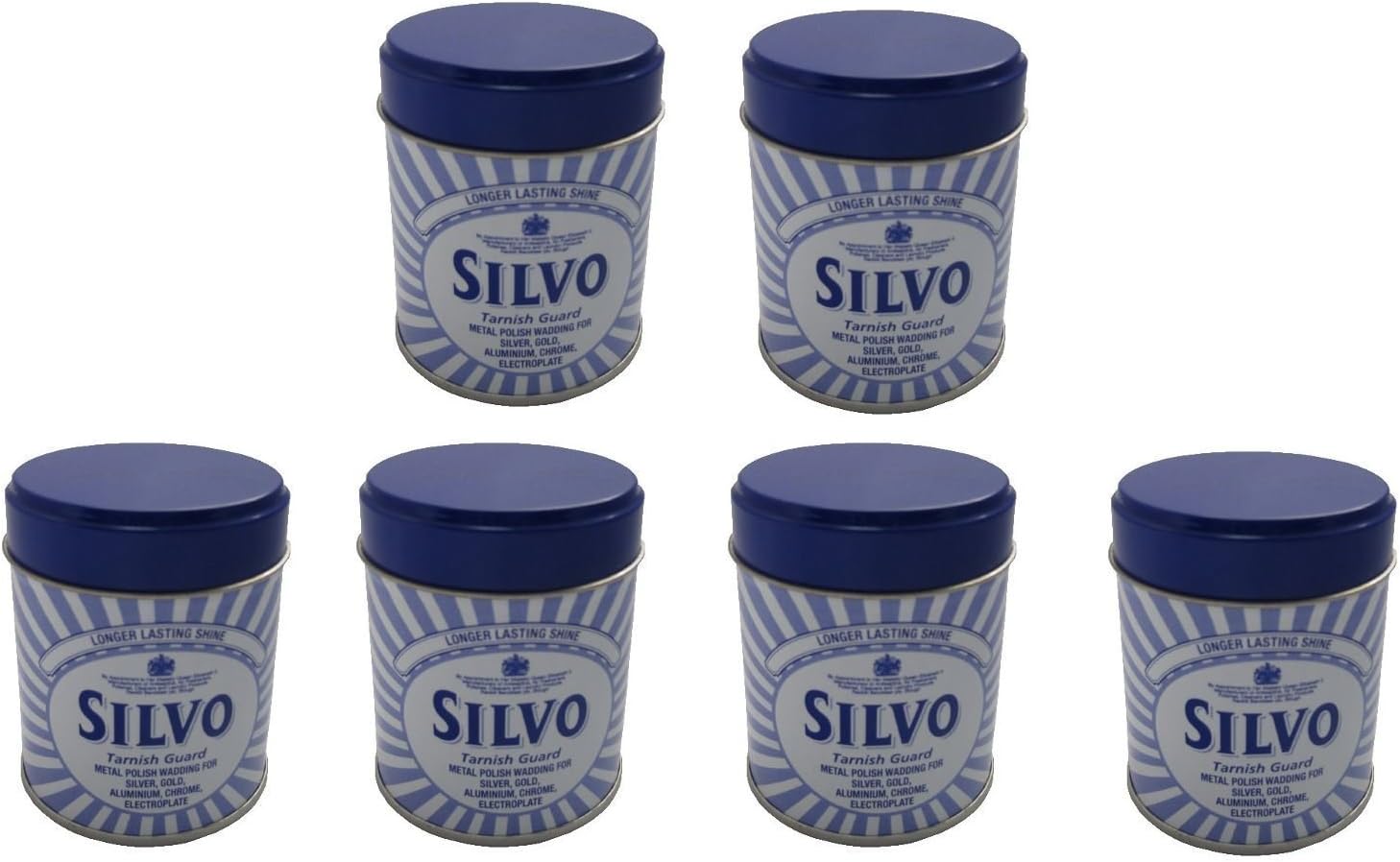 Amazon.com: Silvo 6 x Wadding Duraglit Polish Silver Gold 75g Tins ...