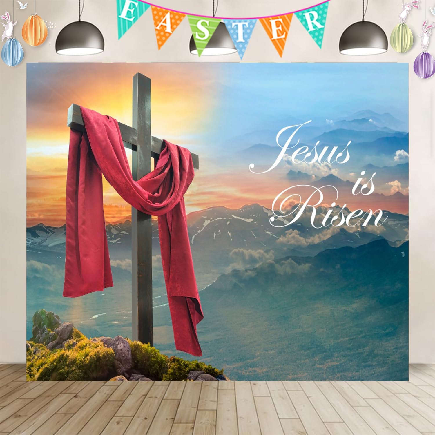 Amazon.com : Easter Backdrop 10x8ft Vinyl He is Risen Photography ...