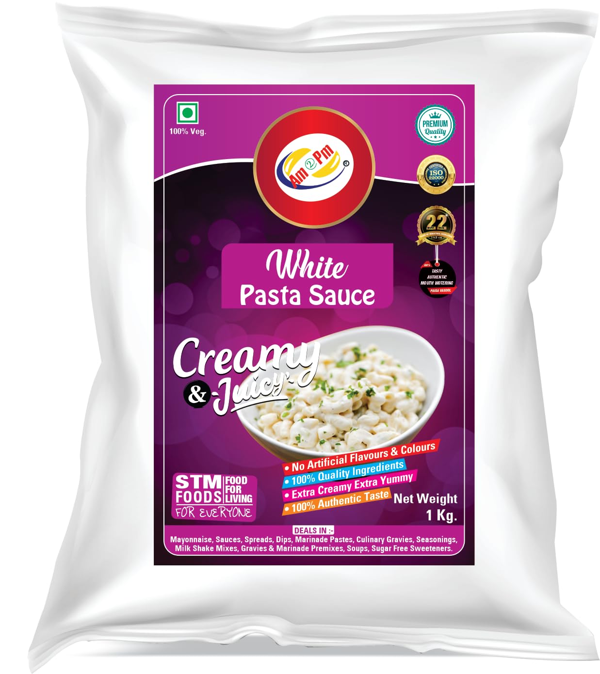 Am 2 Pm - White Pasta Sauce 1kg Creamy Sauce For Pasta Macoroni Noodles ...