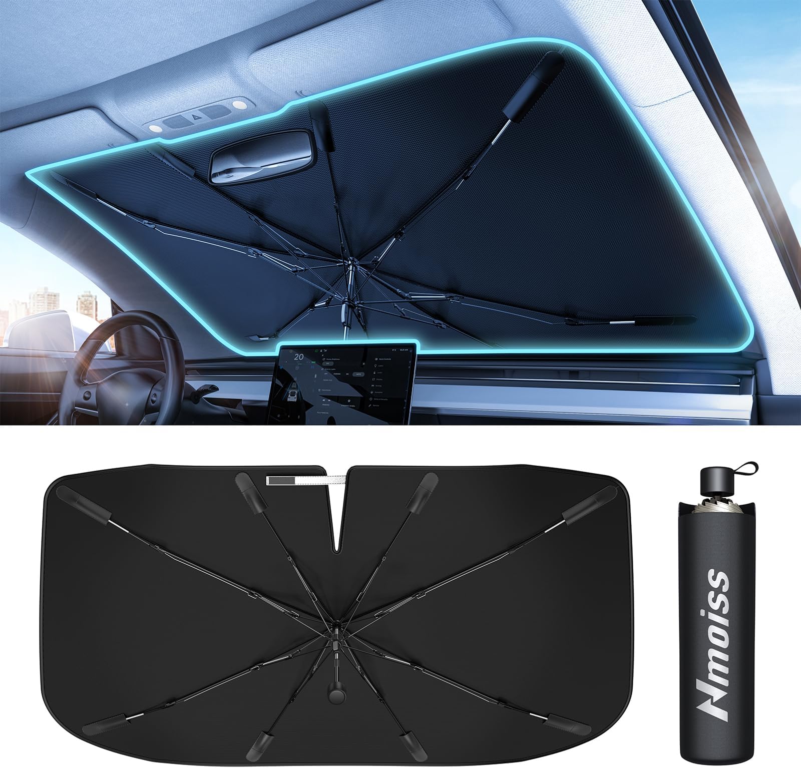 Amazon.com: SACSTAR Car Shade Front Windshield, Sun Shade Car ...