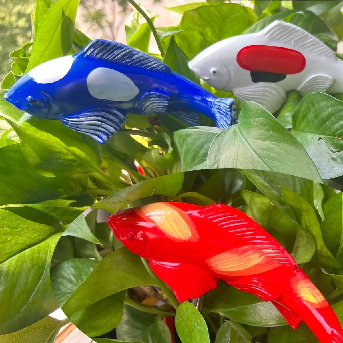 Amazon.com: Garden Koi, Resin Garden Statue Decoration, Painted Koi ...