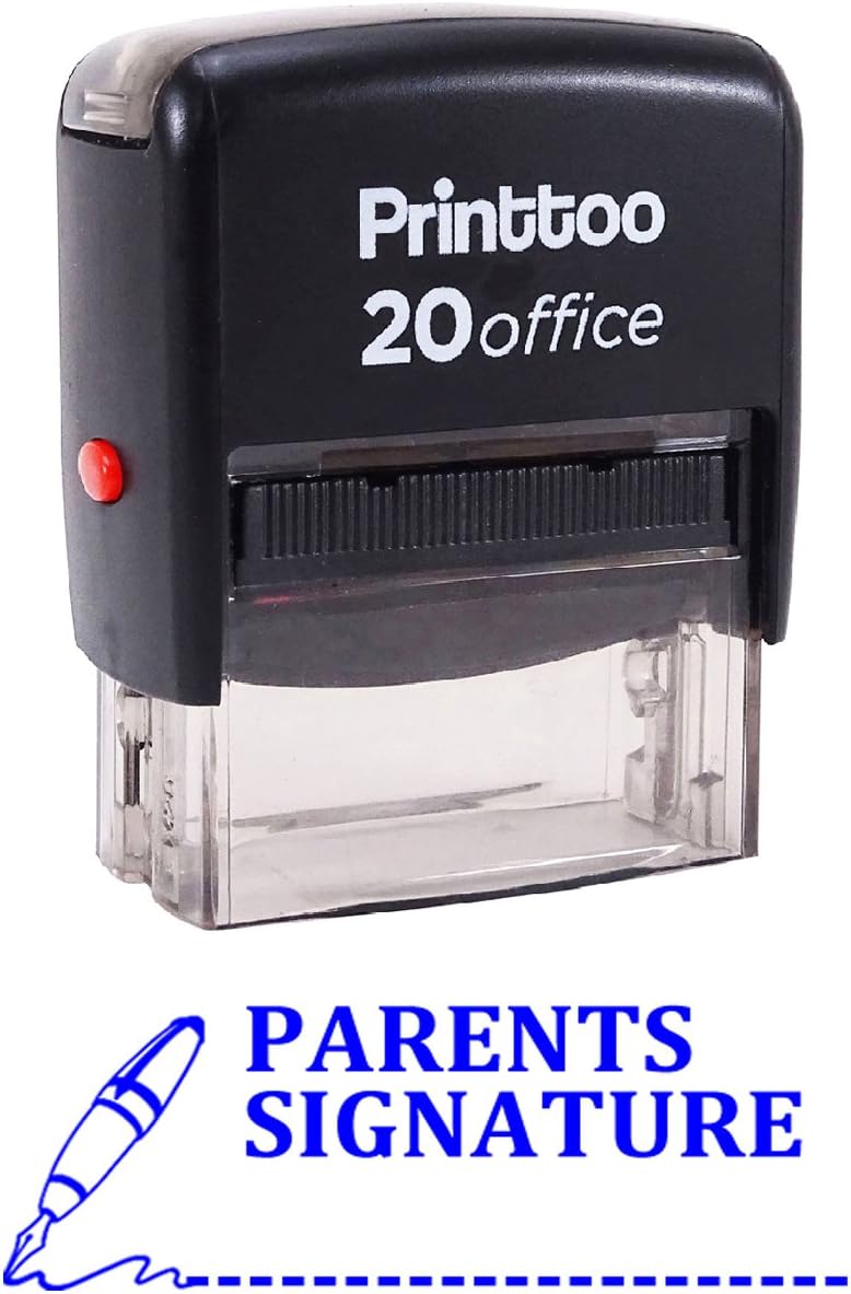 Printtoo Parents Signature Self Inking Rubber Stamp Office Stationary ...