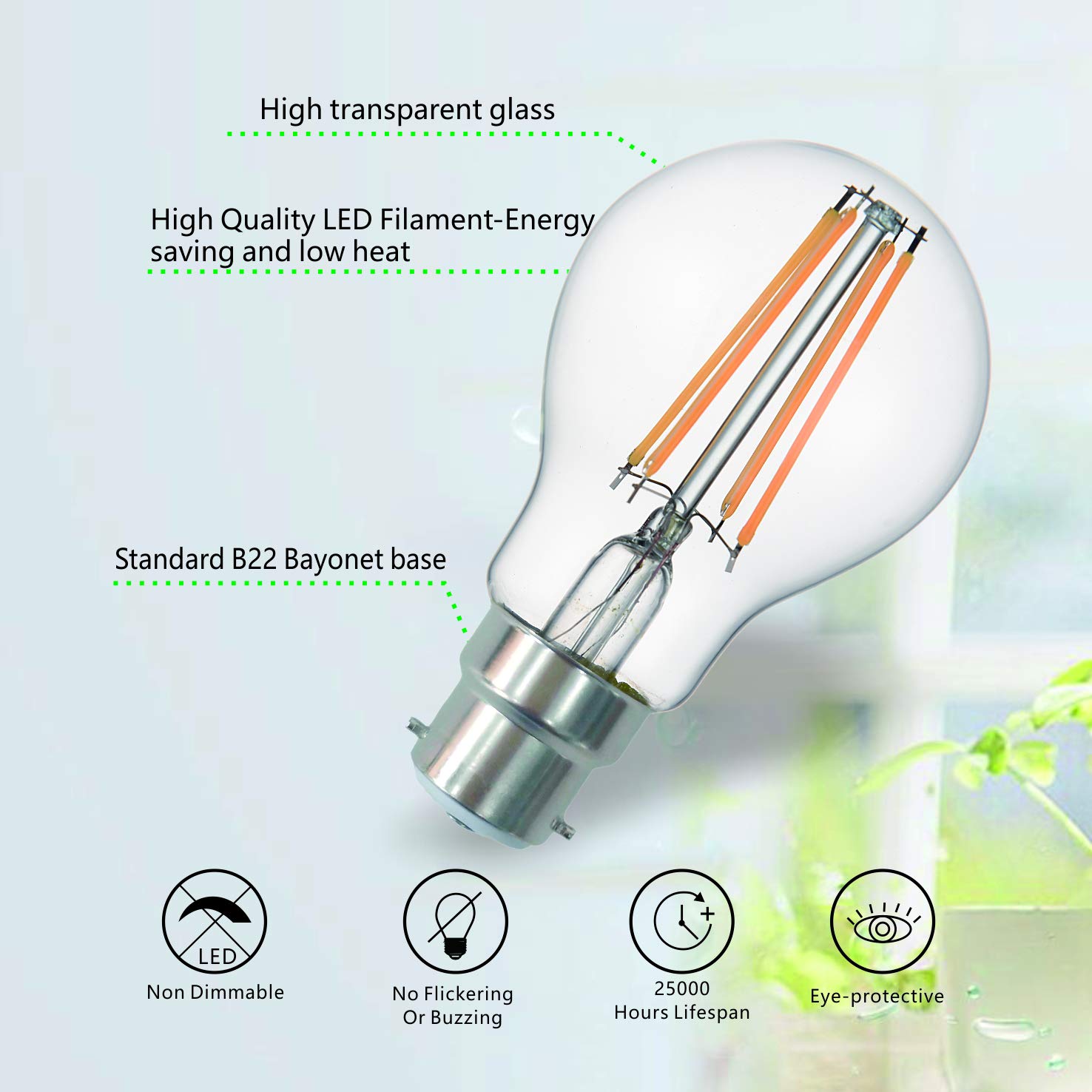 Bayonet Type Light Bulb Led Bayonet Bulb Pygmy 1w = 15w Warm White