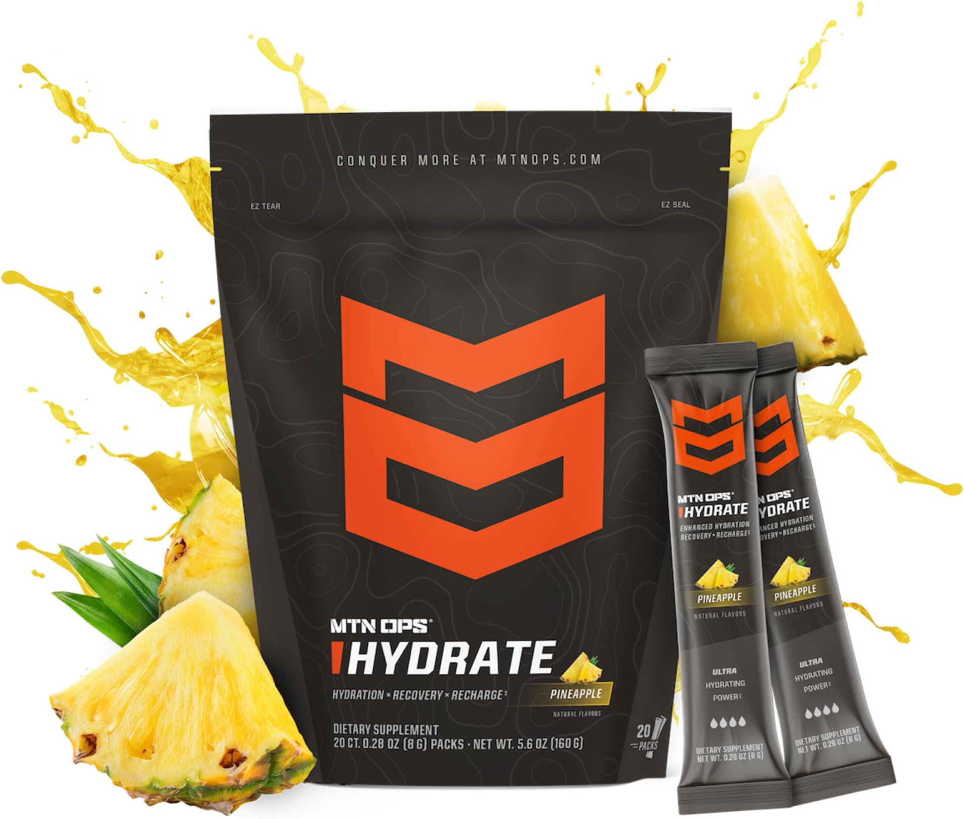 Amazon.com: MTN OPS Hydrate Electrolytes Powder Drink Mix, 20 Single ...