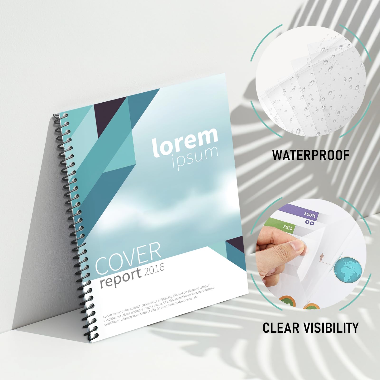 Snapklik.com : 8 Mil PVC Binding Presentation Covers, Clear Report ...