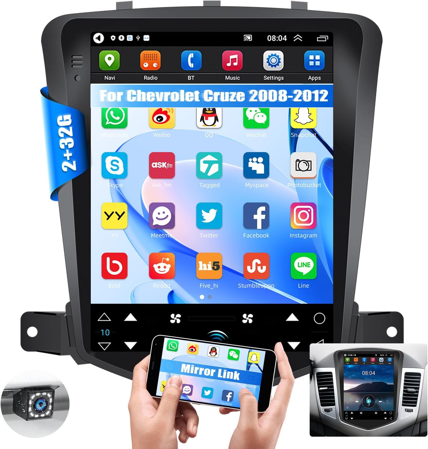 Amazon.com: 64GB Android 13 Upgrade Car Radio for Chevrolet Chevy Cruze ...