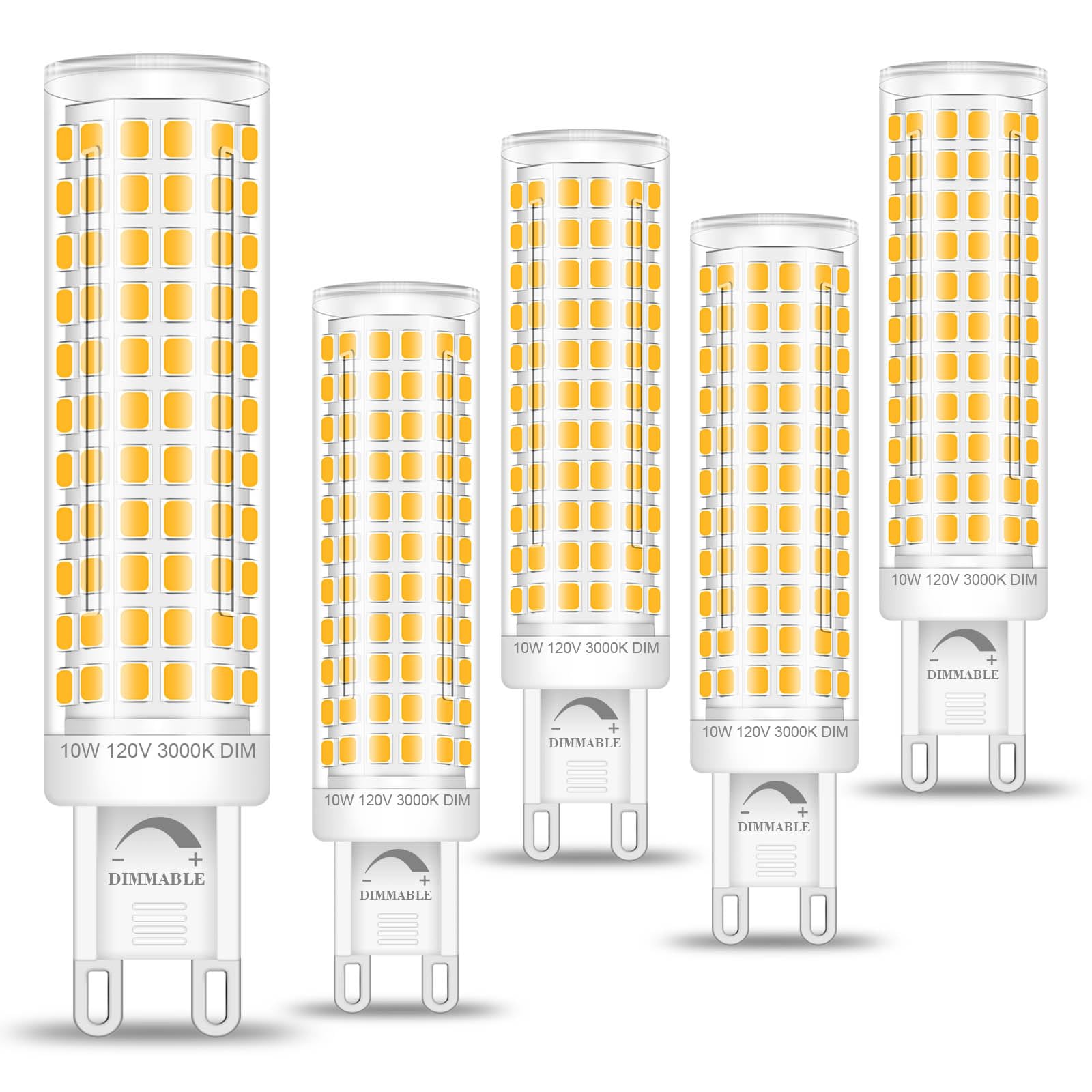 ZHENMING Dimmable G9 Led Bulbs 75W 80W 100W T4 Clear Halogen Equivalent ...