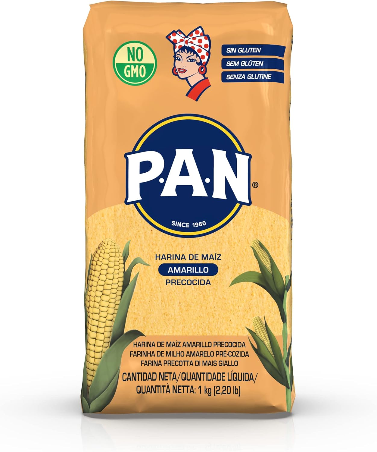 Pan Precooked Yellow Corn Flour 1 kg : Amazon.co.uk: Grocery