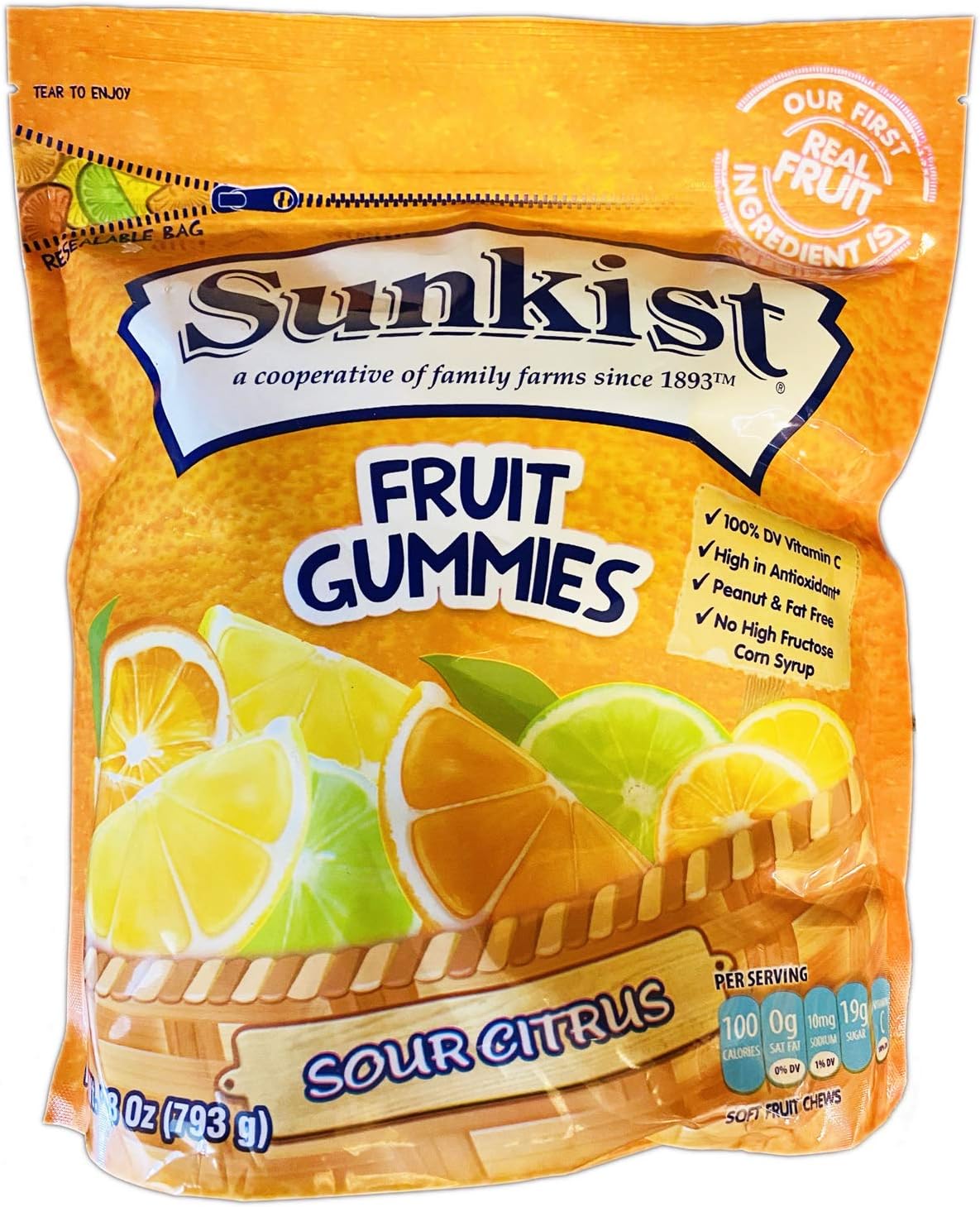 Amazon.com : Sunkist Fruit Gummies Sour Citrus : Grocery & Gourmet Food