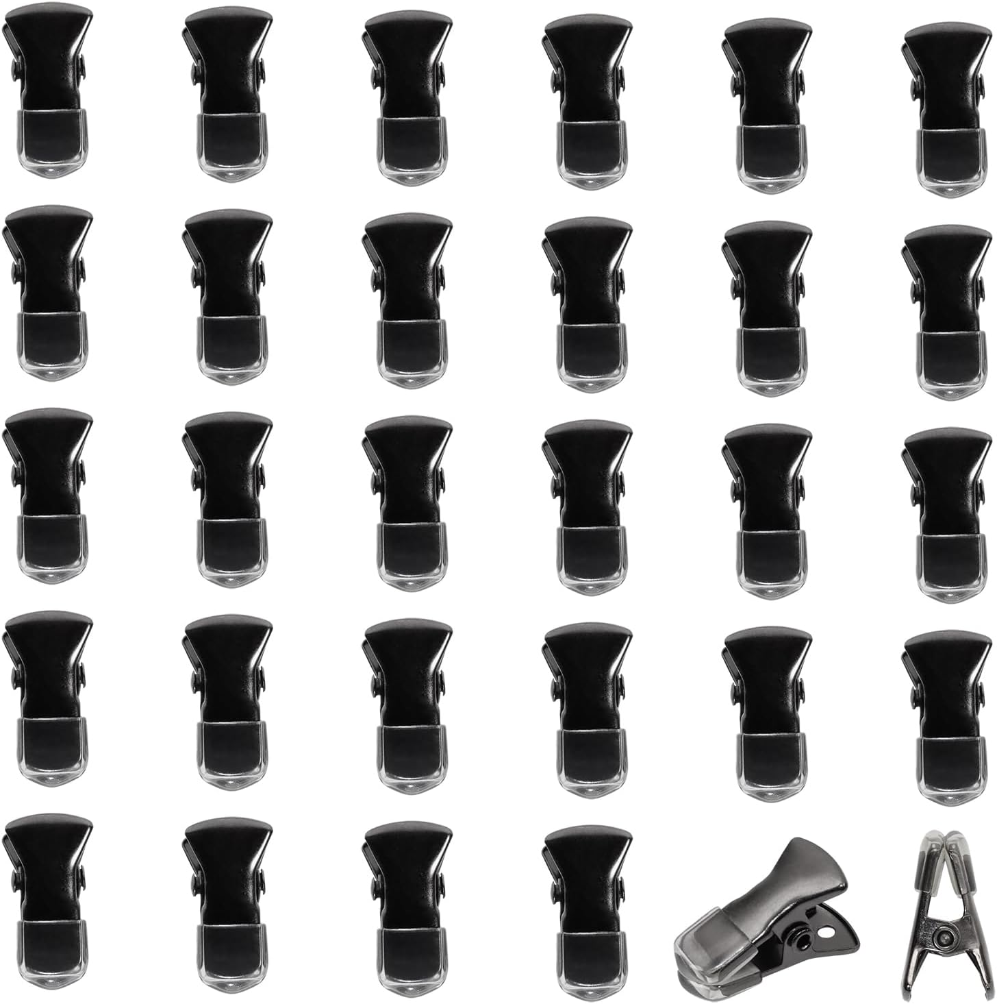 Amazon.com: 20 Pcs 2 Inch Black Chip Clips, PVC Coating High Elasticity ...
