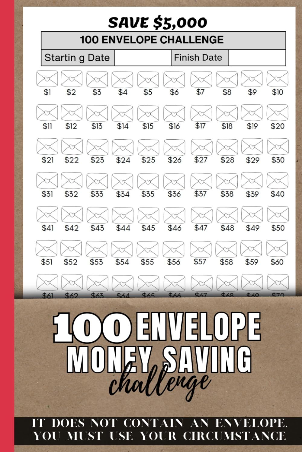 Amazon.com: 100 Envelopes Money Saving Challenge: Low-Income Savings ...