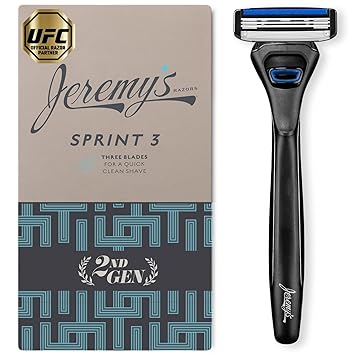 Amazon.com: Jeremy's Razors for Men: Sprint 3 Blade Razor - Stainless ...