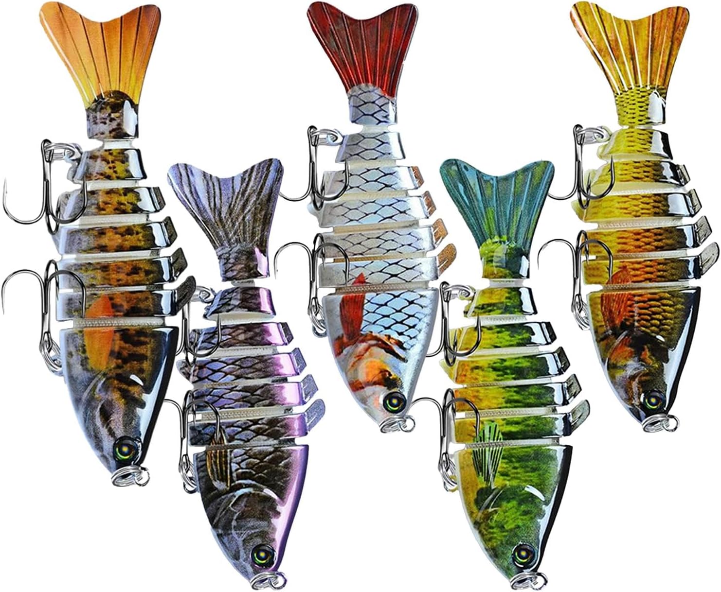 Robotic Fishing Lure, Lifelike Swimbait Kit, Self-Swimming Segmented ...