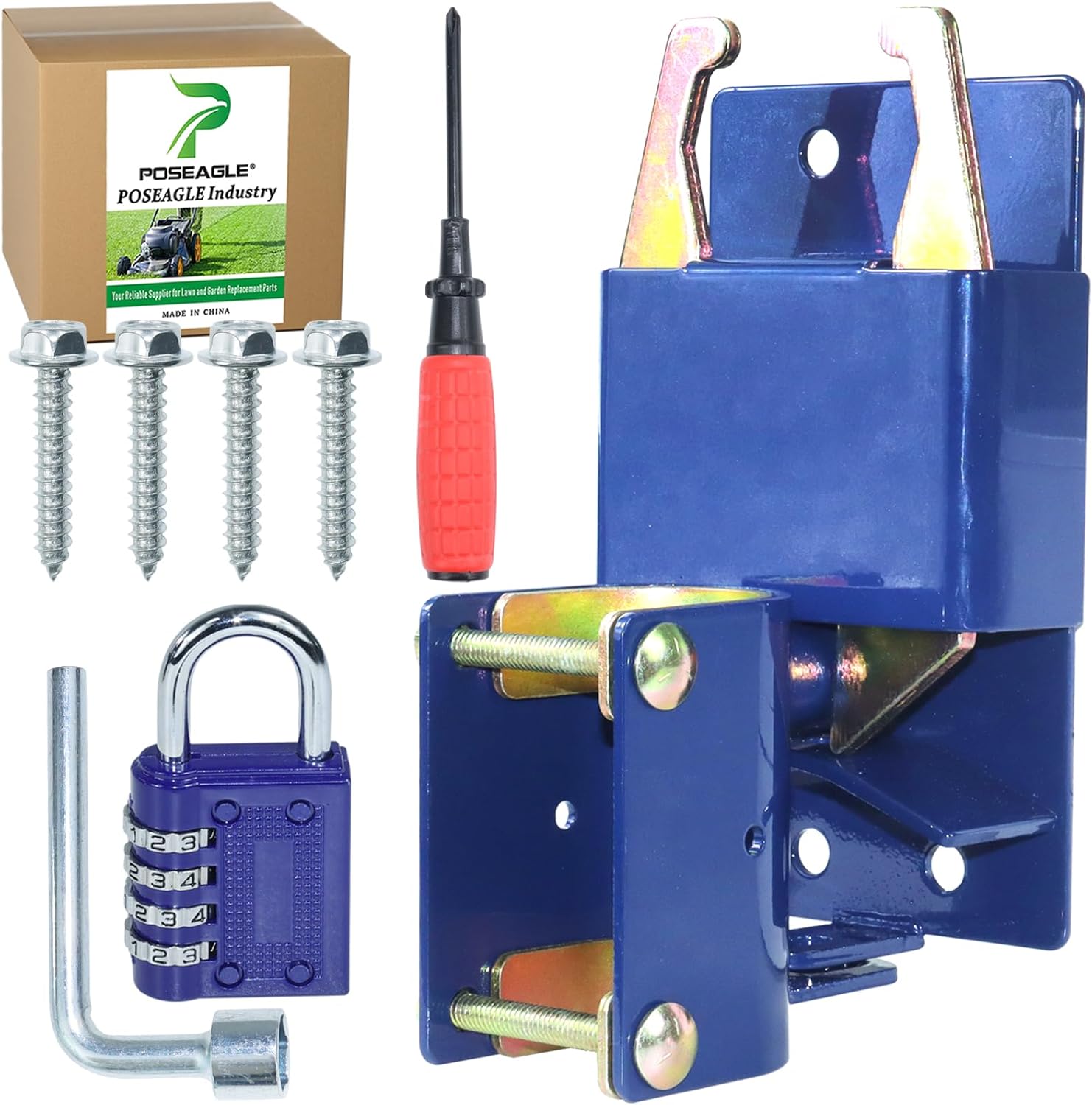 Amazon.com: POSEAGLE Blue S16100100 Two Way Lockable Gate Latch with ...