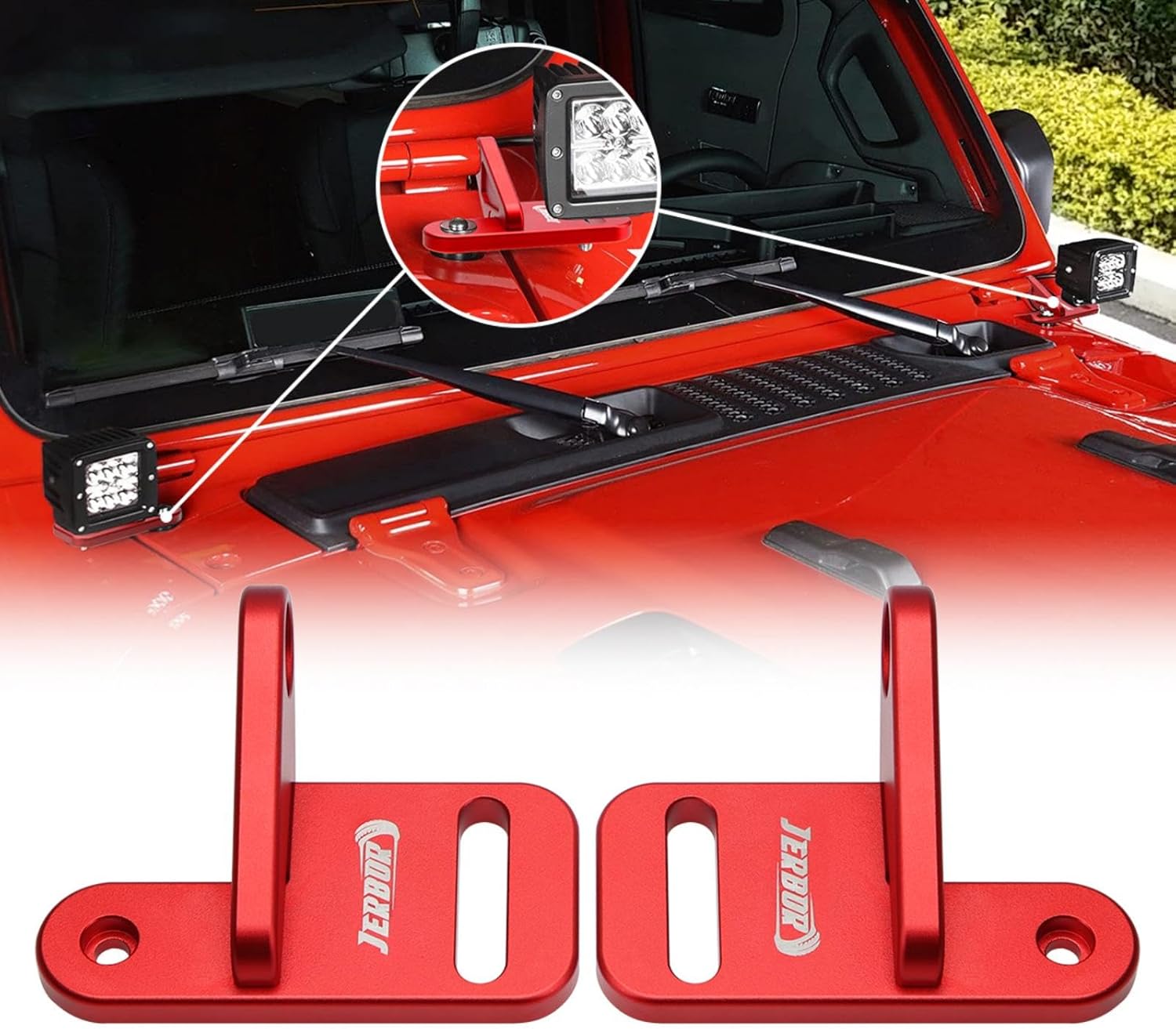 Amazon.com: JERBOR Ditch Light Mounting Brackets Kit, Light Mount Side ...