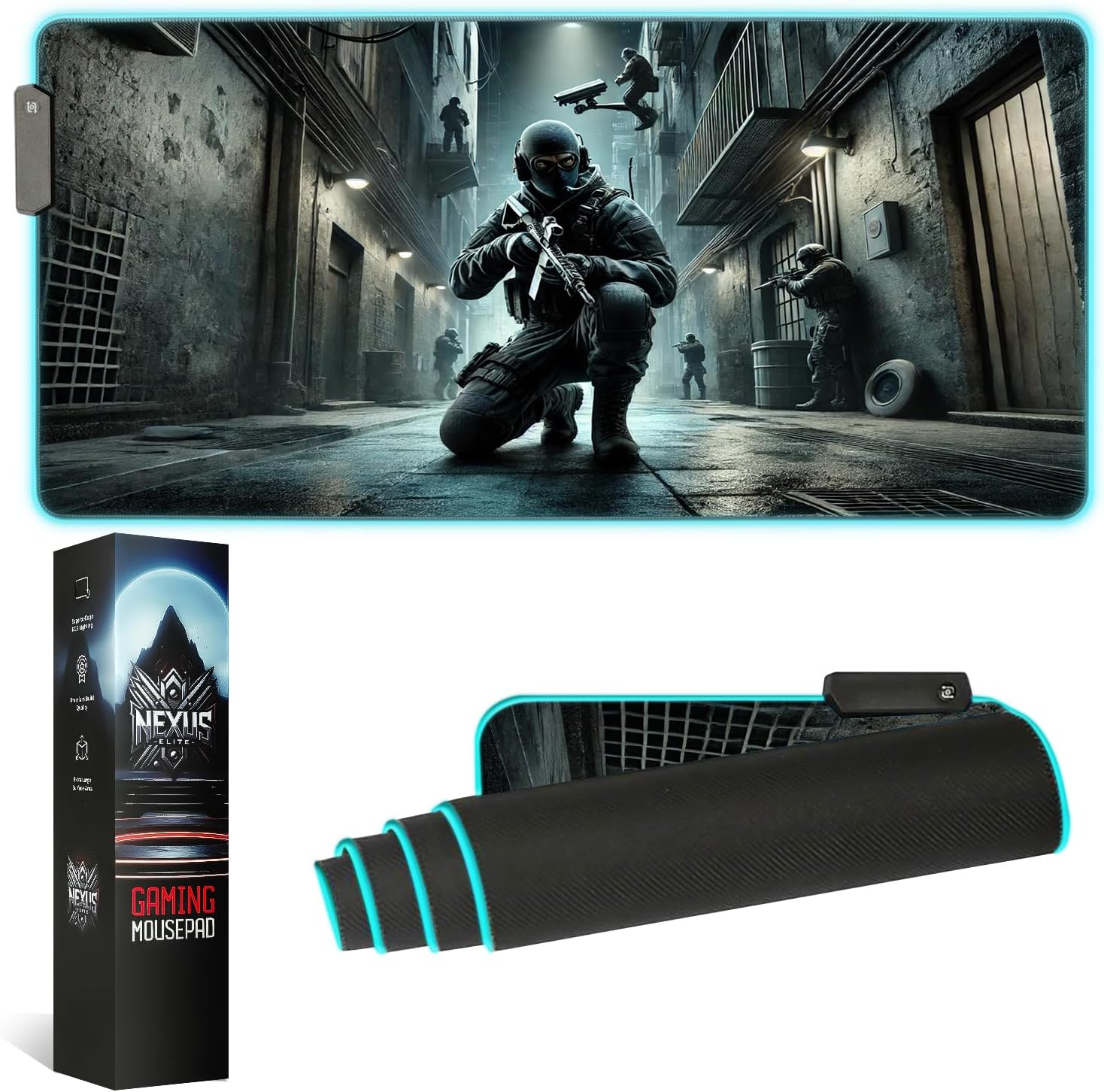 Nexus Elite Gaming Mouse Pad - Desk Mat Gaming Mouse Pad , Medium Extra ...