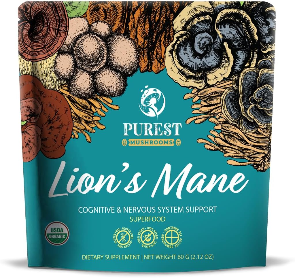 Amazon.com: Purest Mushrooms Lion’s Mane Powder - Organic Lions Mane ...