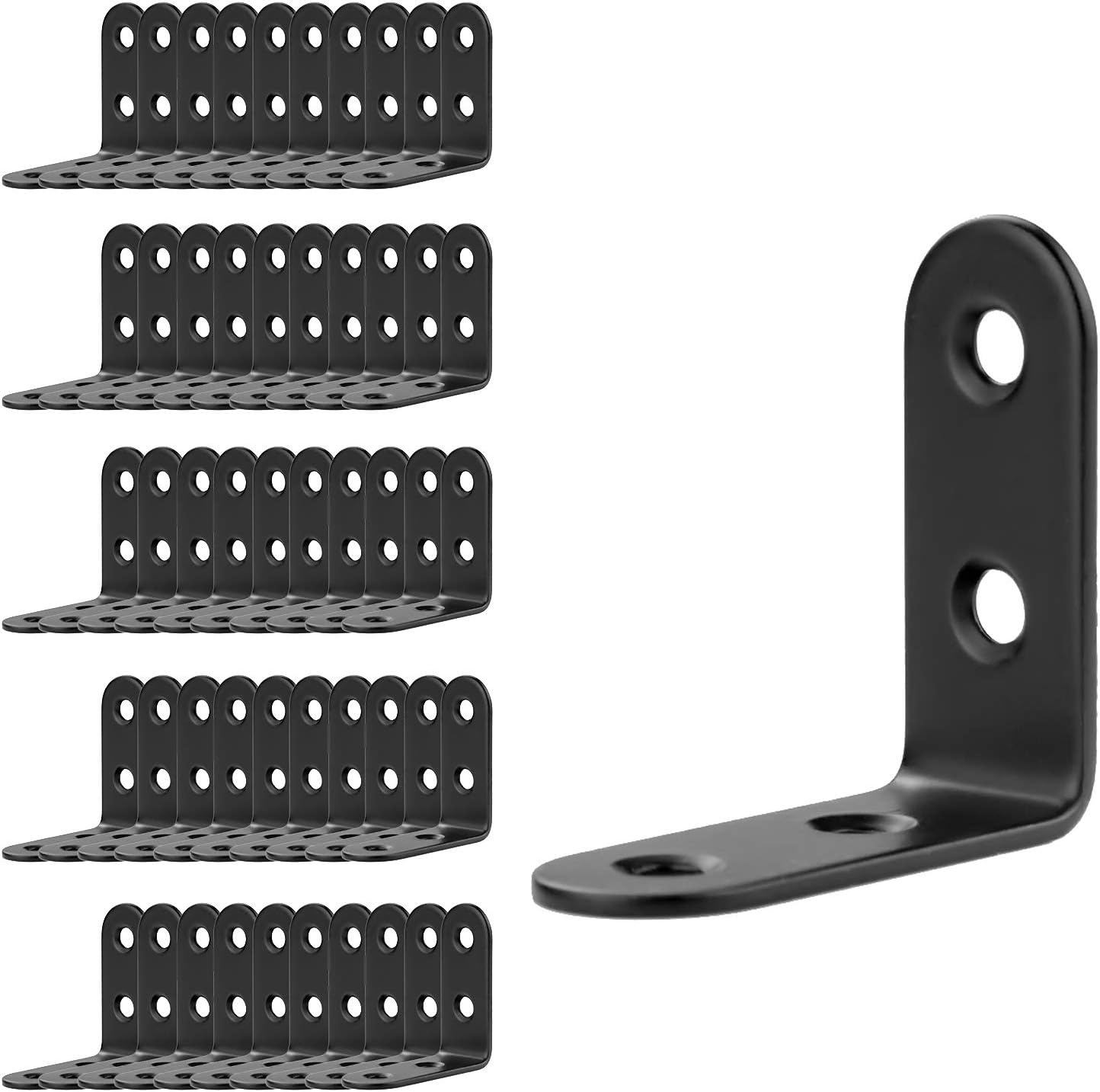 Amazon.com: Carrittons 8 Pcs Black Slotted L Bracket, Corner Braces ...
