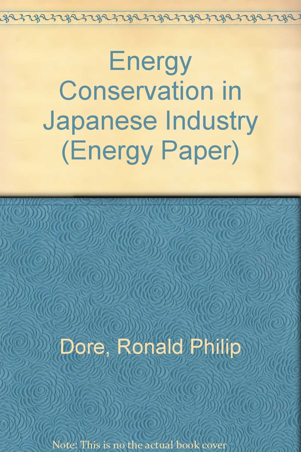 Energy Conservation in Japanese Industry (Energy Paper): Emma Smith ...